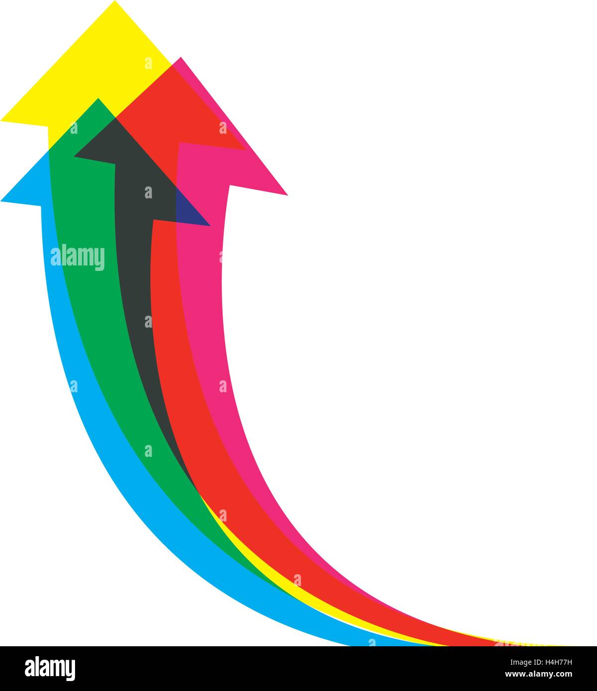 Colored Arrows Up Design Stock Vector Image & Art - Alamy