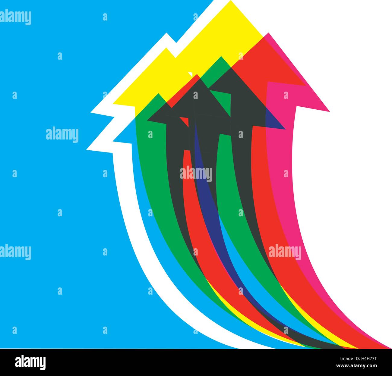 Colored Arrows Up Design Stock Vector Image & Art - Alamy