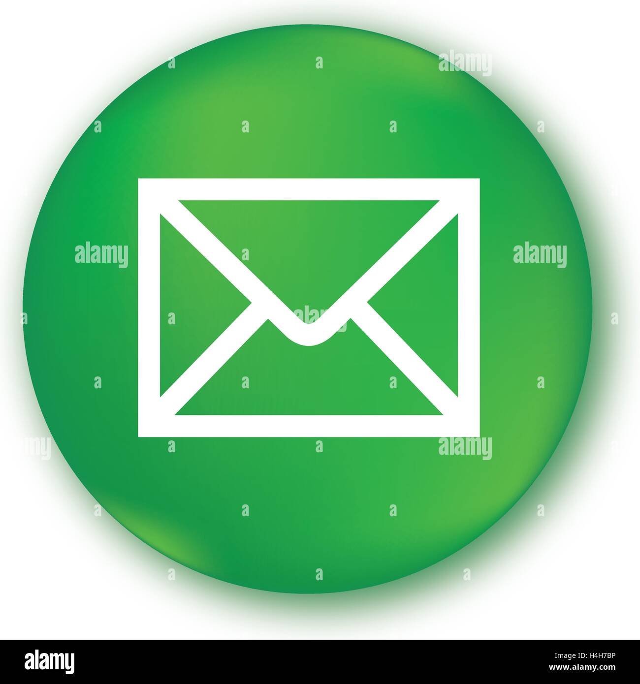 E-Mail Icon with Green Background Design Stock Vector Image & Art - Alamy