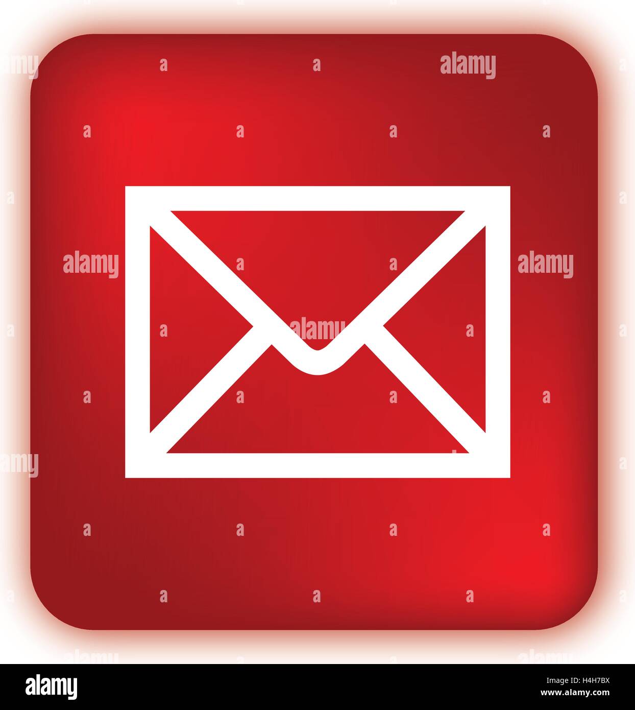 E-Mail Icon with Red Box Design Stock Vector Image & Art - Alamy
