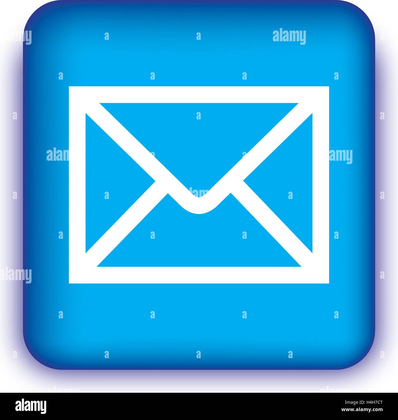 E-Mail Icon with Blue Box Design Stock Vector Image & Art - Alamy