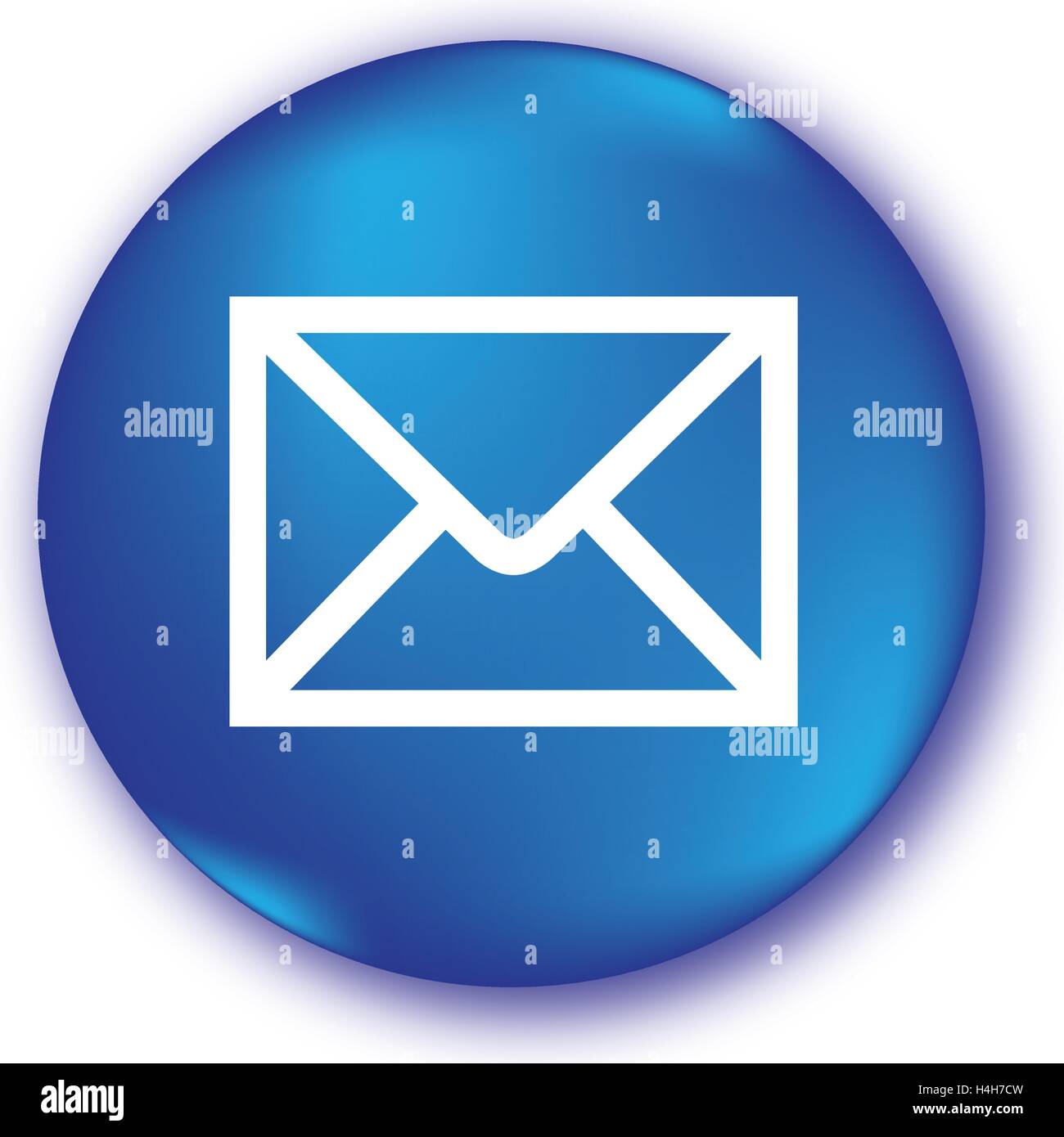 E-Mail Icon with Blue Button Design Stock Vector Image & Art - Alamy