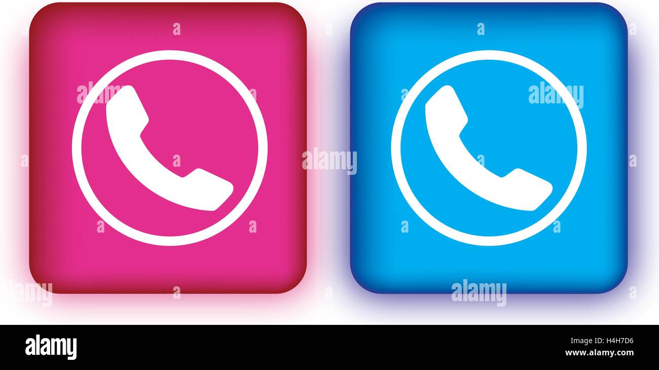 Colored Phone Icon Design Stock Vector Image & Art - Alamy