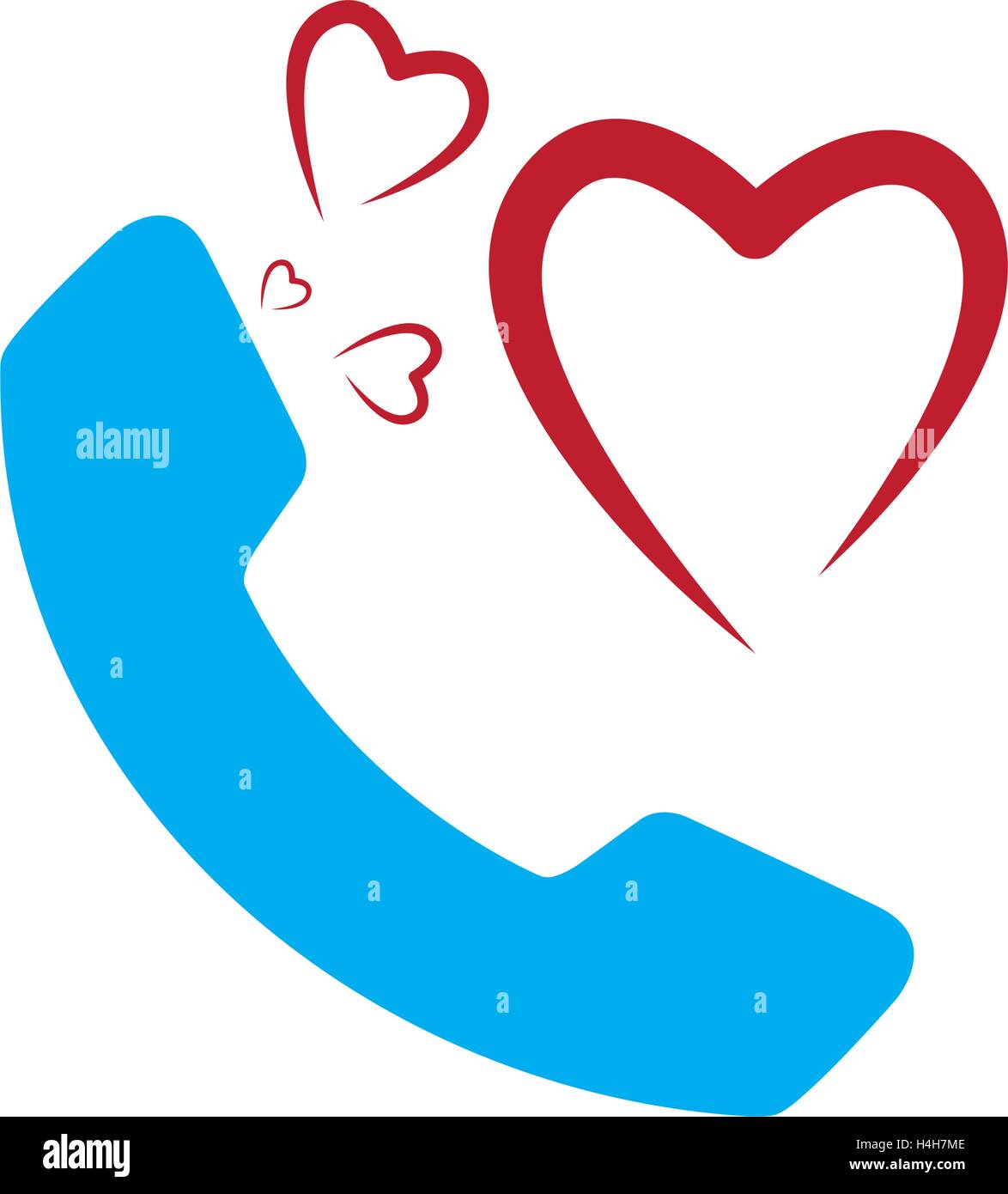Heart and Phone Icon Design, EPS 8 supported Stock Vector Image & Art ...