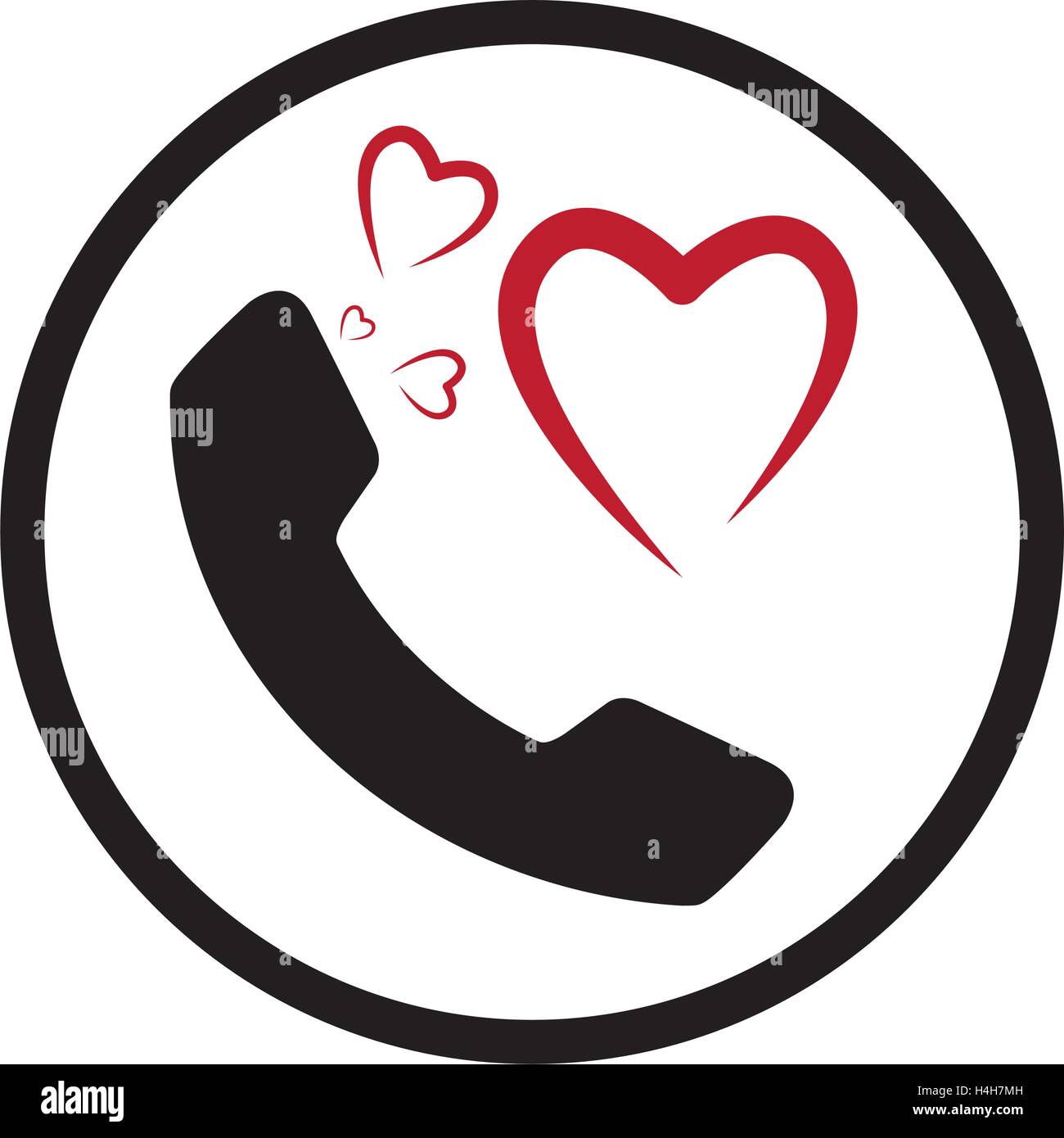 Heart and Phone Icon Design, EPS 8 supported Stock Vector Image & Art ...