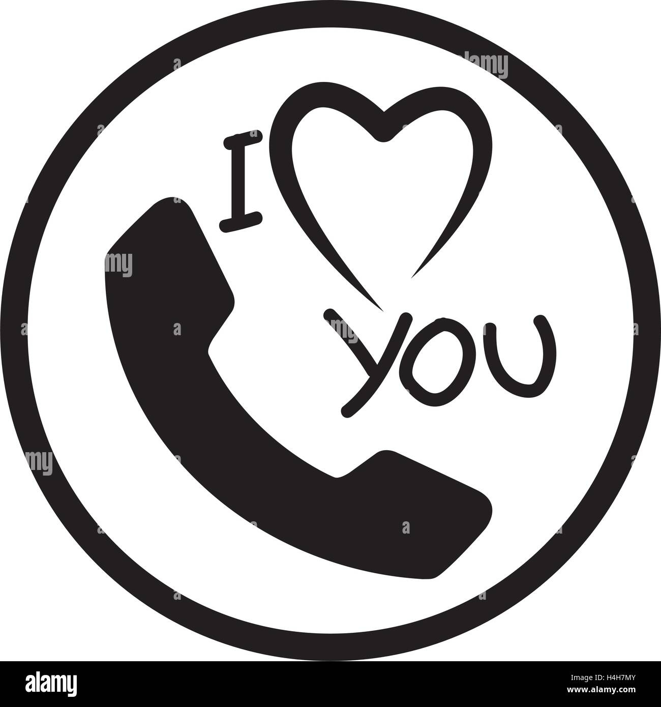 I Love You Phone Icon, EPS 8 supported Stock Vector Image & Art - Alamy