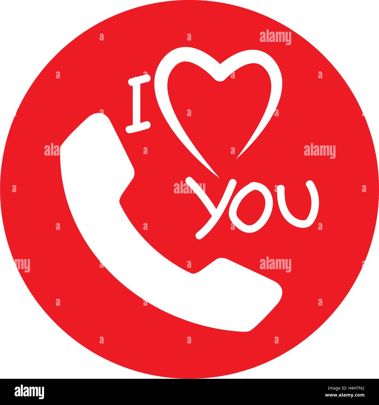 I Love You Phone Icon, EPS 8 supported Stock Vector Image & Art - Alamy