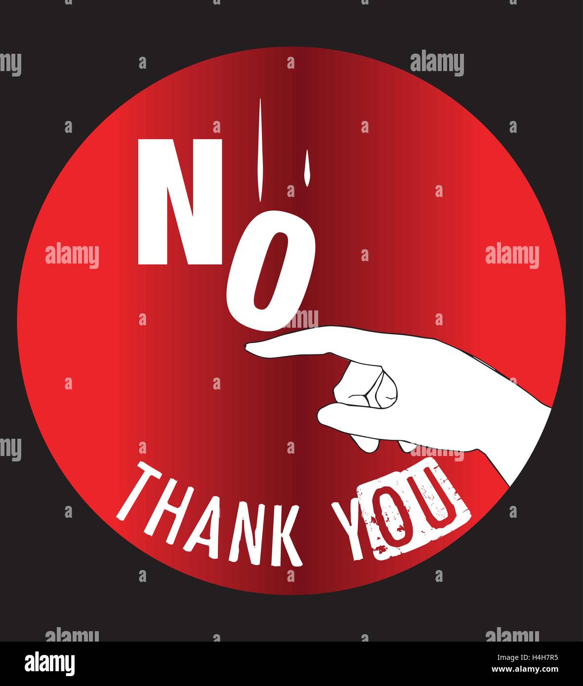 Concept Design No Thank You. AI 10 supported Stock Vector Image & Art ...