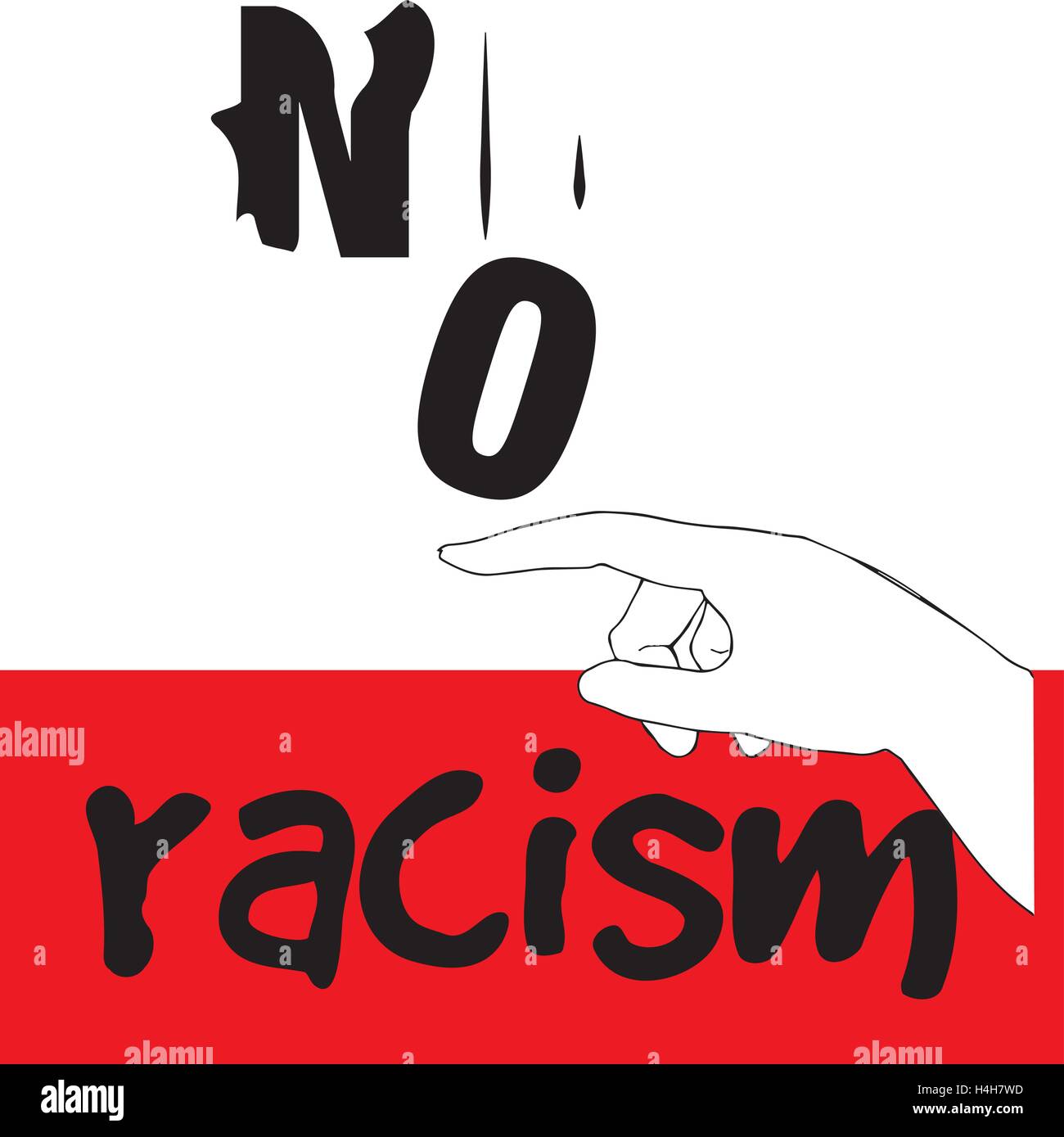 No Racism Concept Design. AI 10 supported Stock Vector Image & Art - Alamy