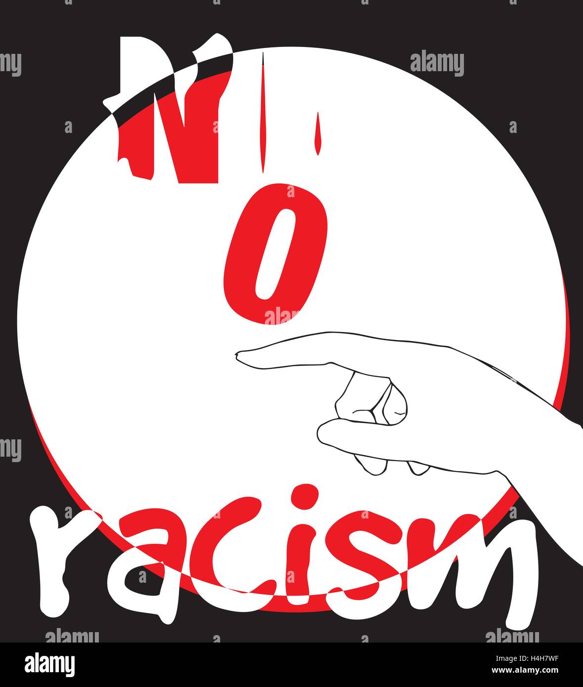 No Racism Concept Design. AI 10 supported Stock Vector Image & Art - Alamy