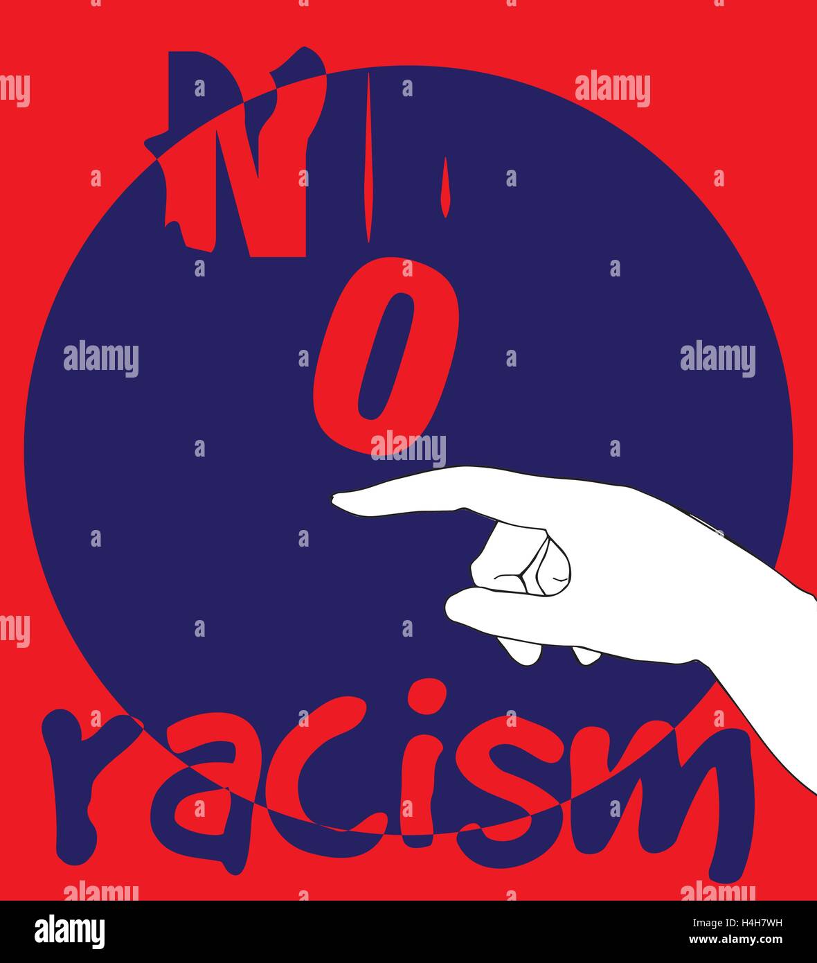 No Racism Concept Design. AI 10 supported Stock Vector Image & Art - Alamy