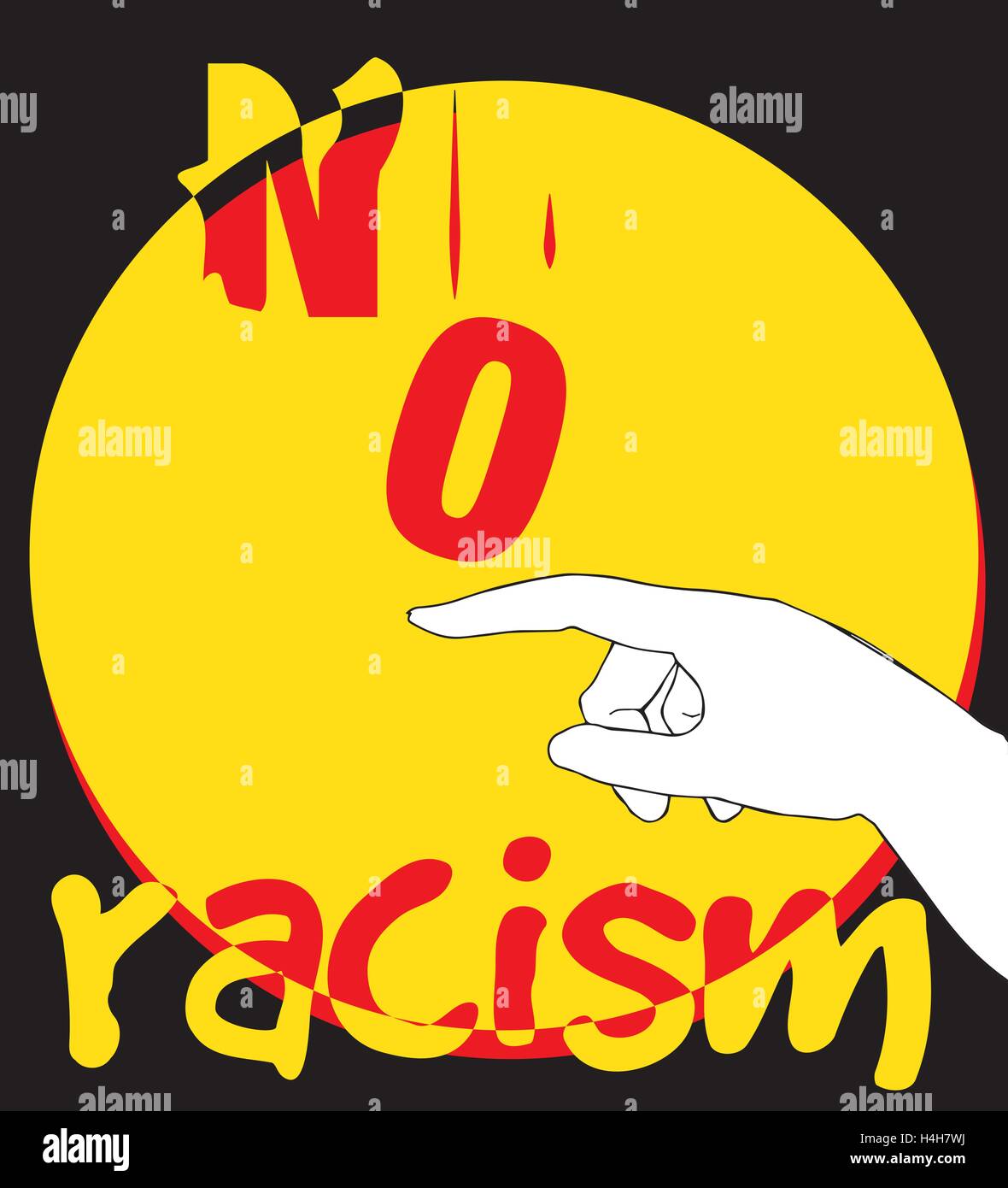 No Racism Concept Design. AI 10 supported Stock Vector Image & Art - Alamy