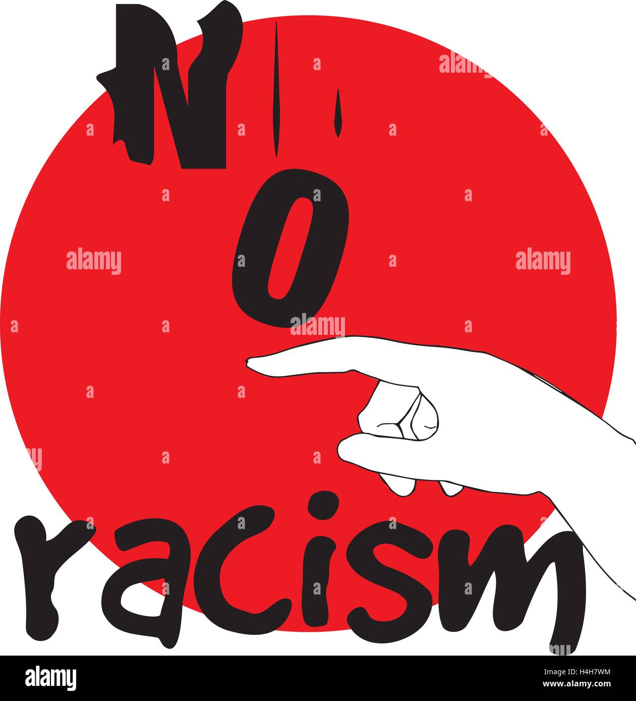No Racism Concept Design. AI 10 supported Stock Vector Image & Art - Alamy