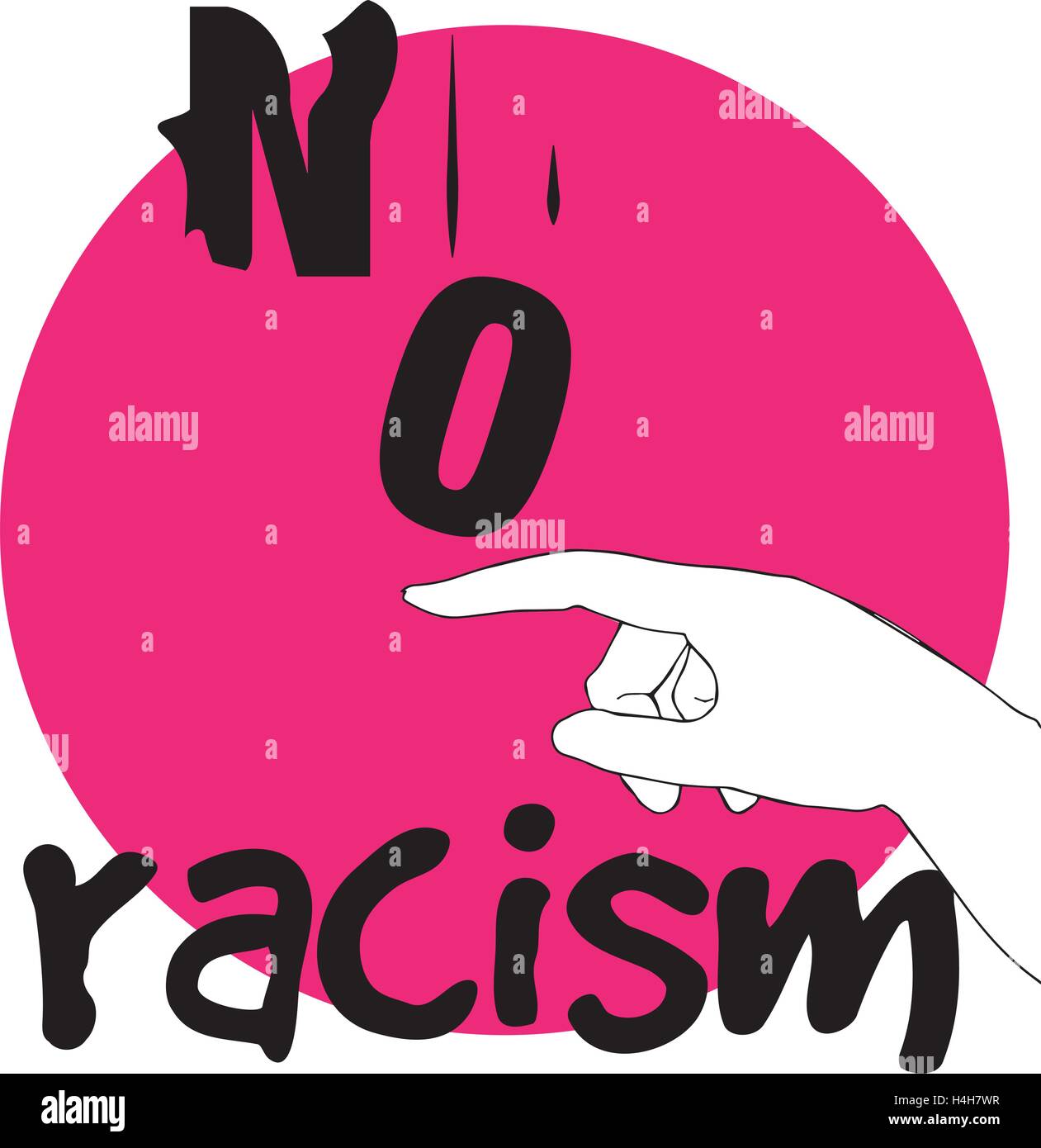 No Racism Concept Design. AI 10 supported Stock Vector Image & Art - Alamy