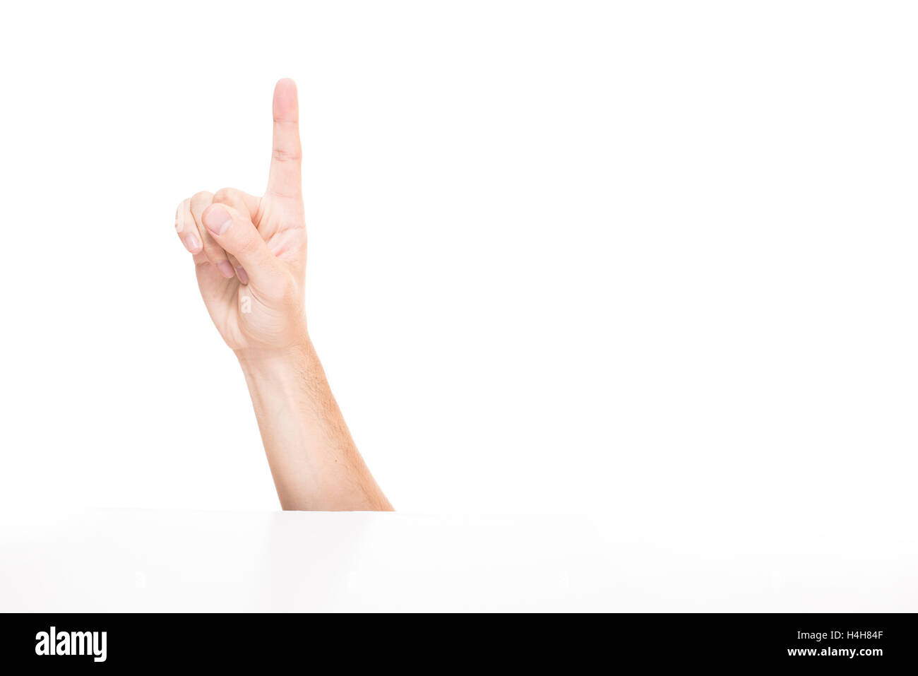 Forefinger showing hand isolated on white background Stock Photo - Alamy