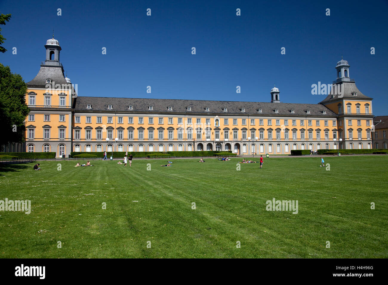 University and Hofgarten park, former electoral palace, Bonn, Rhineland ...
