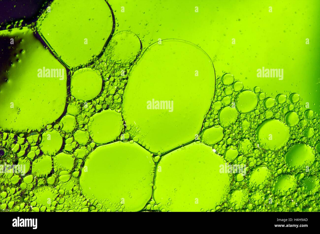Bubbles in oil water background hi-res stock photography and images - Alamy