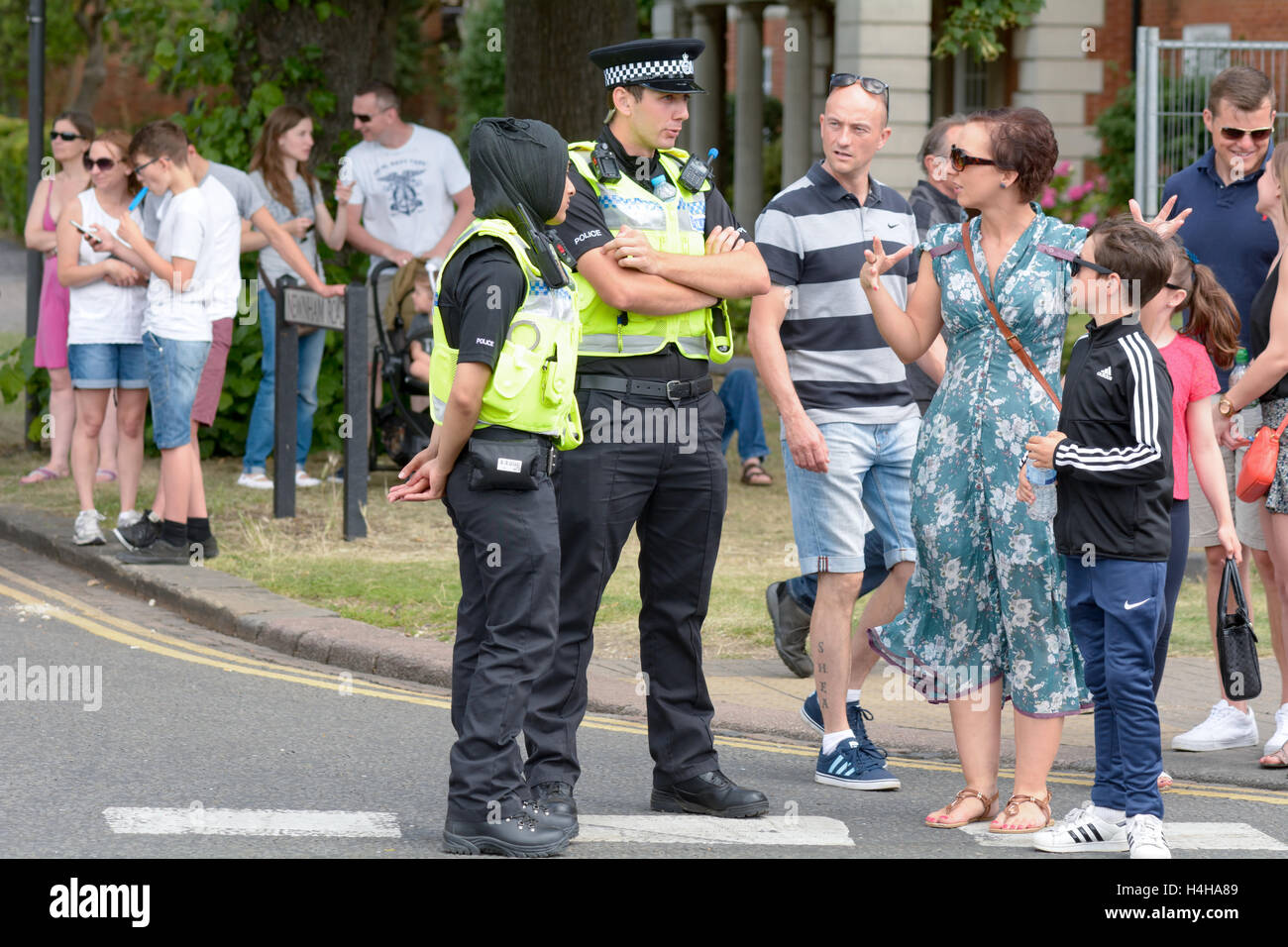 Police Officers giving public directions during the popular River ...