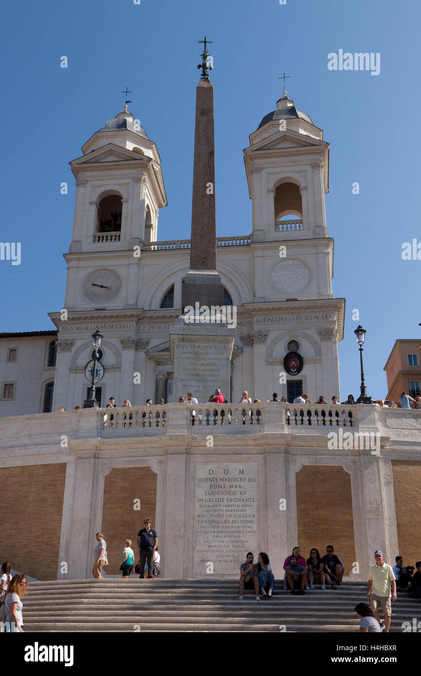 The Spanish Steps and the Church of the Trinita de Monte in Rome Italy ...