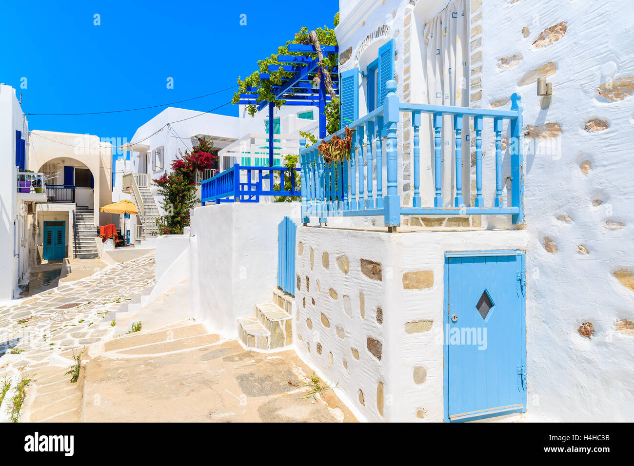 Beautiful Greek Houses On Street High Resolution Stock Photography and ...