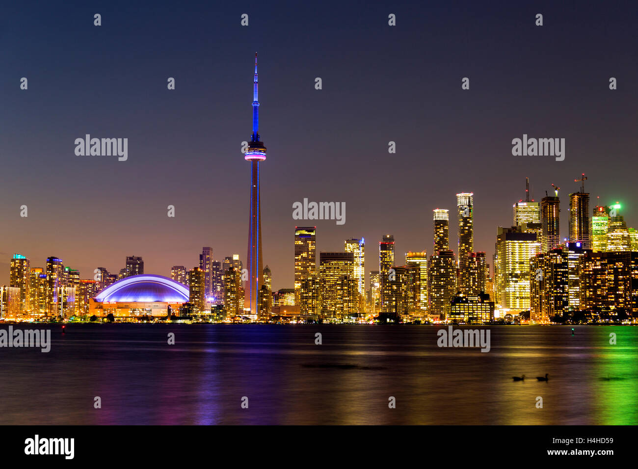 Toronto Skyline from Toronto Island at sunset. Toronto Ontario Canada ...