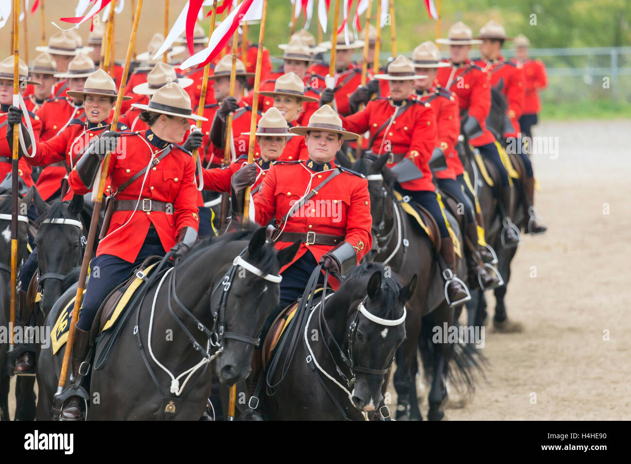 Our proud RCMP performing their Musical Ride performance at the ...