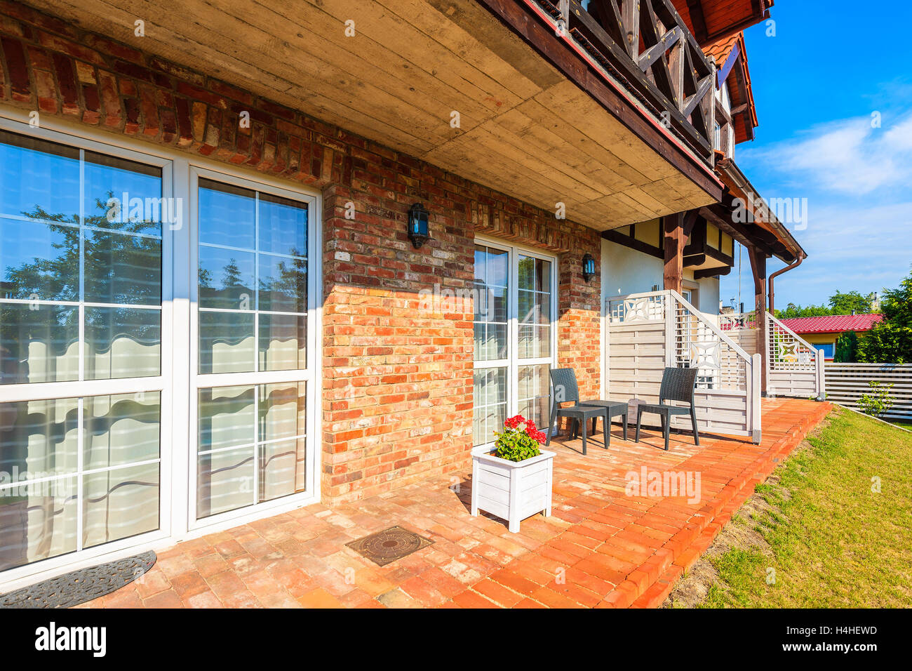 Typical polish house in town hi-res stock photography and images - Alamy