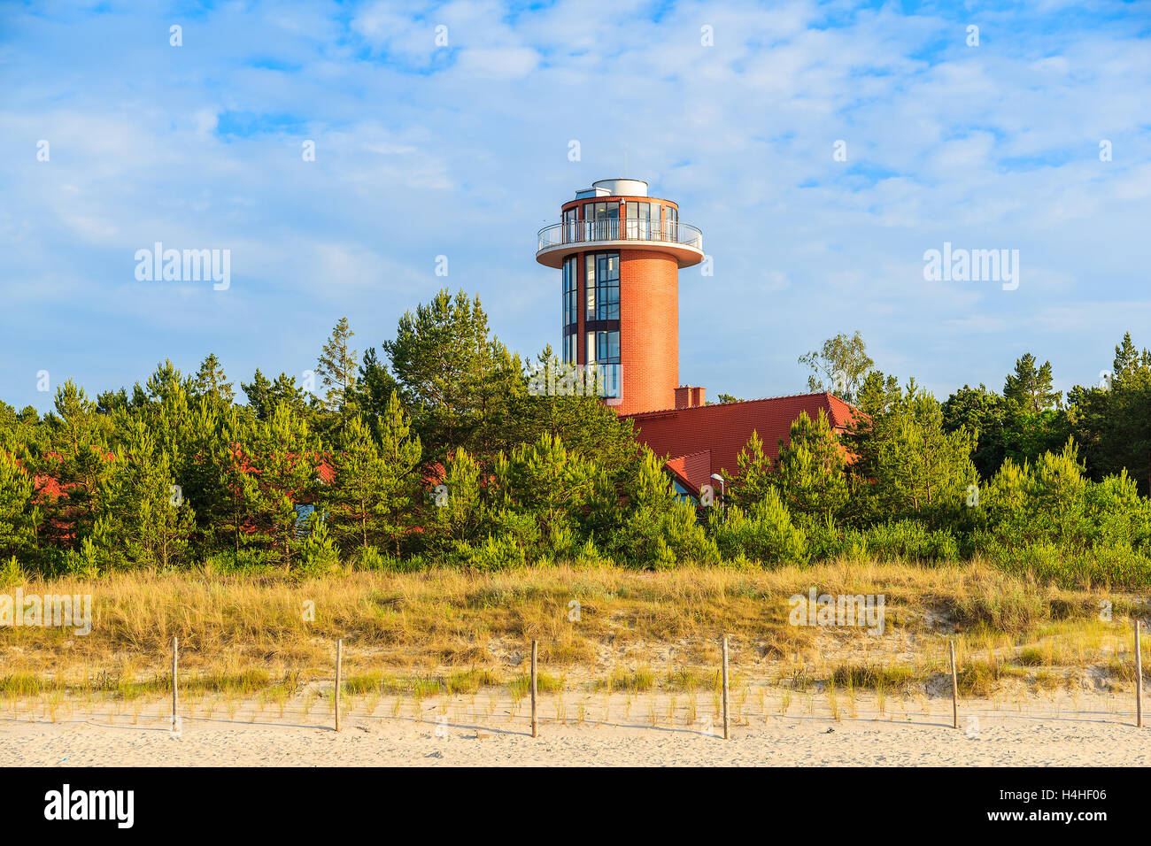 Lighthouse tower on Debki beach, Baltic Sea, Poland Stock Photo - Alamy