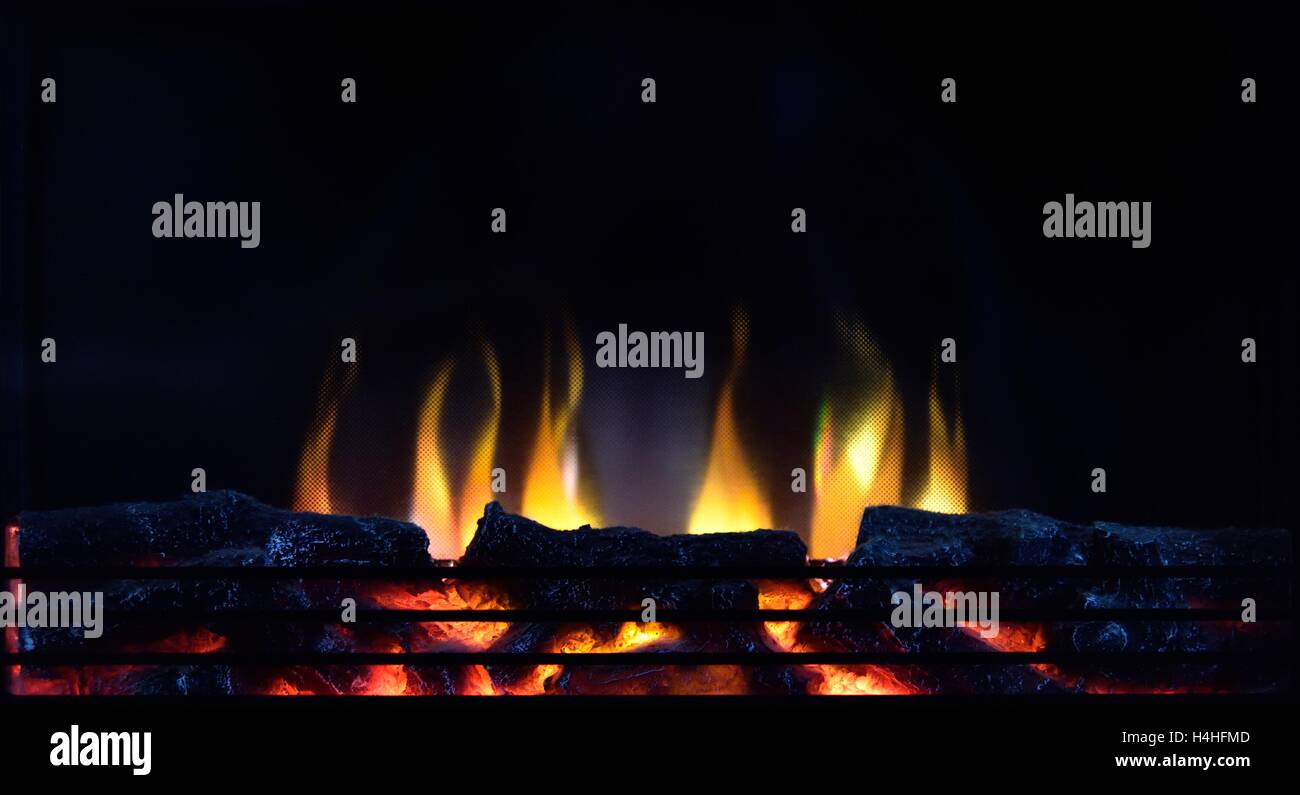 An electric fire Stock Photo - Alamy