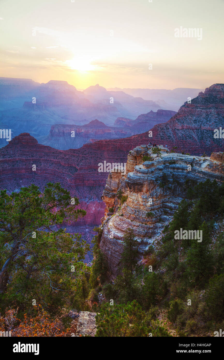 Grand Canyon National Park overview at sunset Stock Photo - Alamy