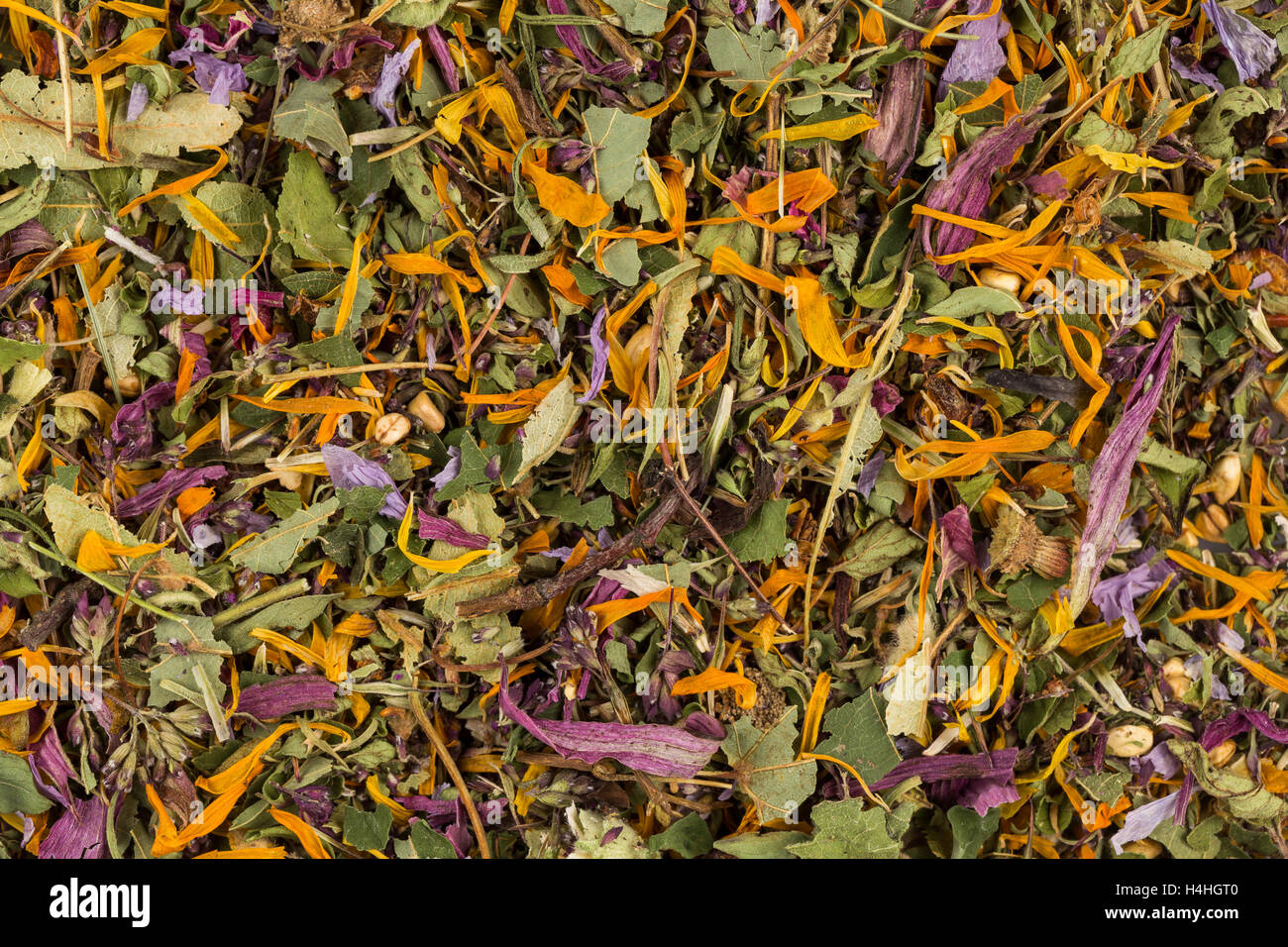 Dried herbal flower tea leaves close up as a background Stock Photo - Alamy