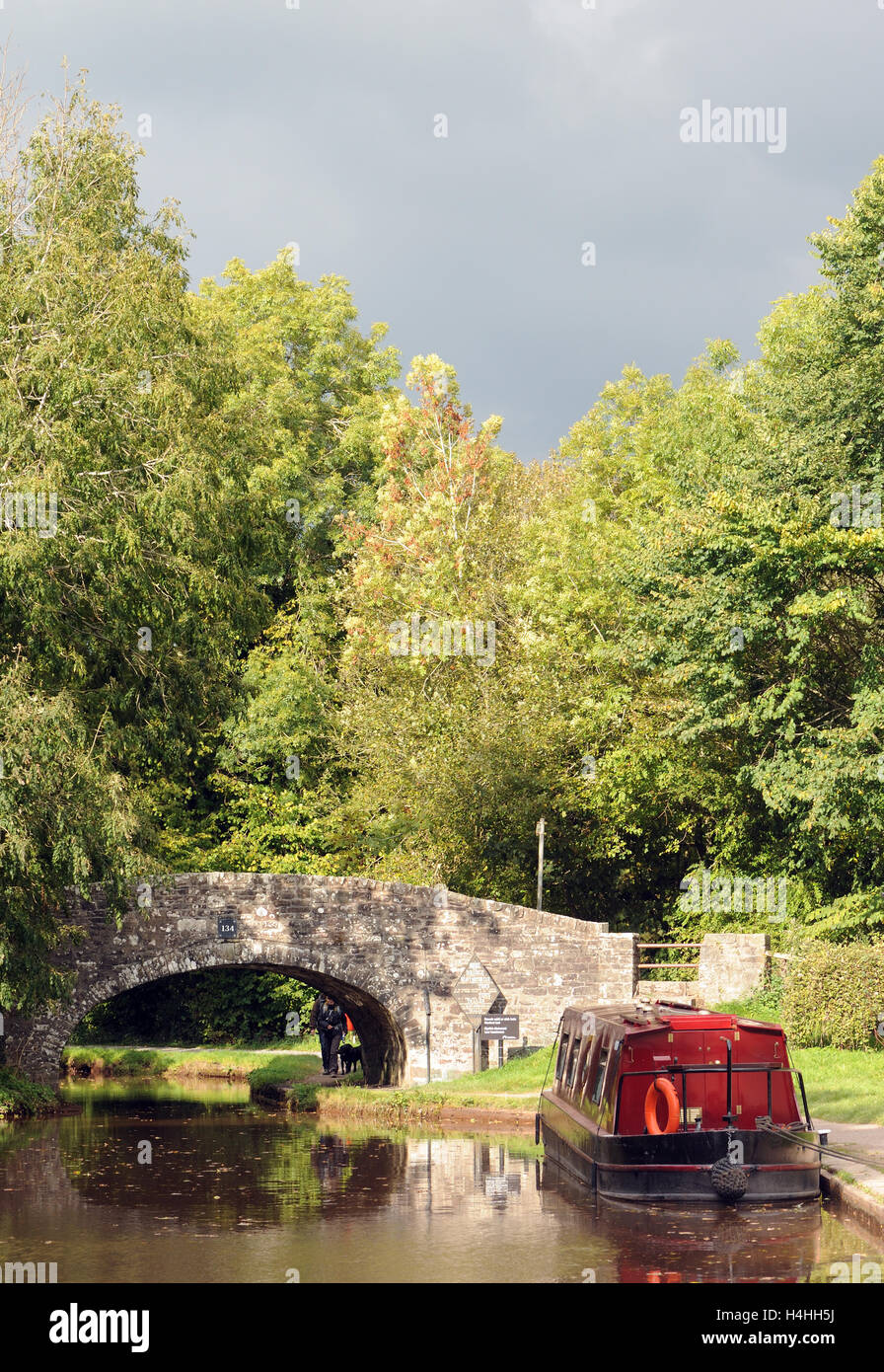 Bridge on the Monmouthshire and Brecon Canal above Llangattock ...