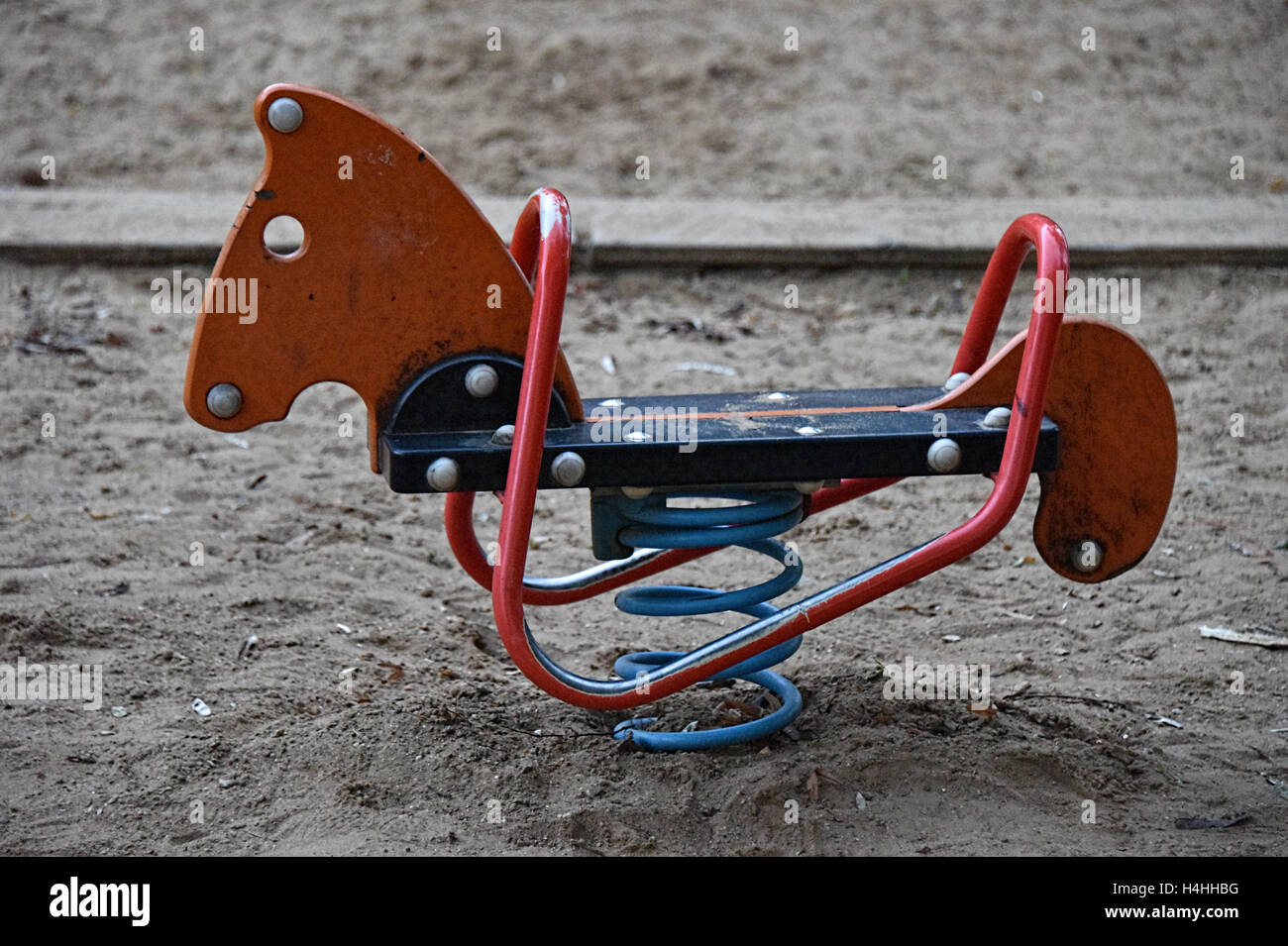 Playground with rocking horse hi-res stock photography and images - Alamy