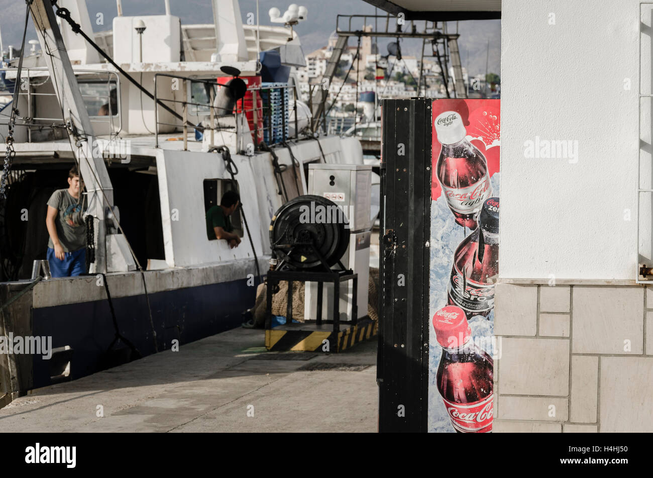 A fishing boat view in the Altea port, Alicante, Spain Stock Photo - Alamy