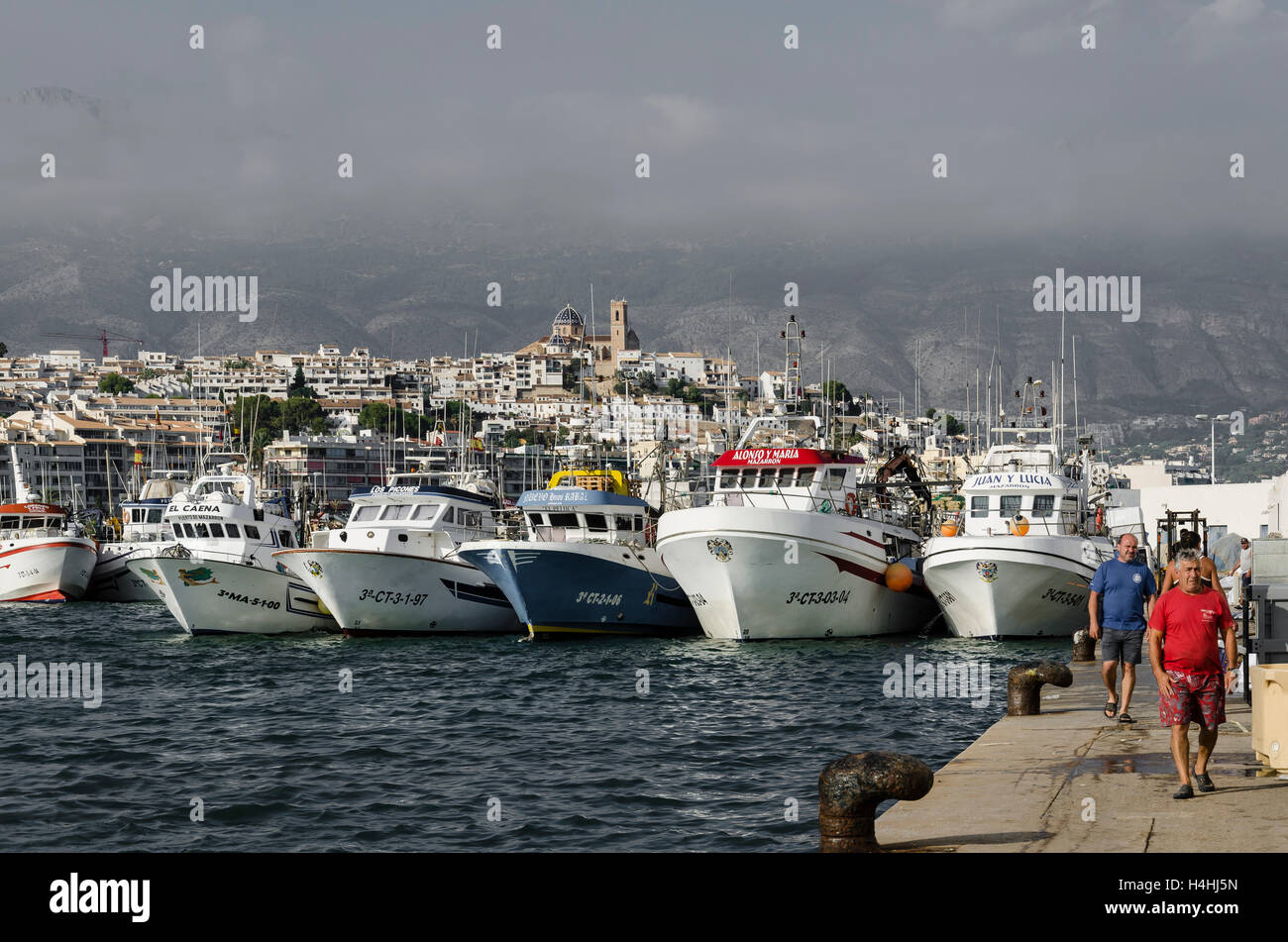 A fishing boats in Altea port, Alicante north, Spain Stock Photo - Alamy
