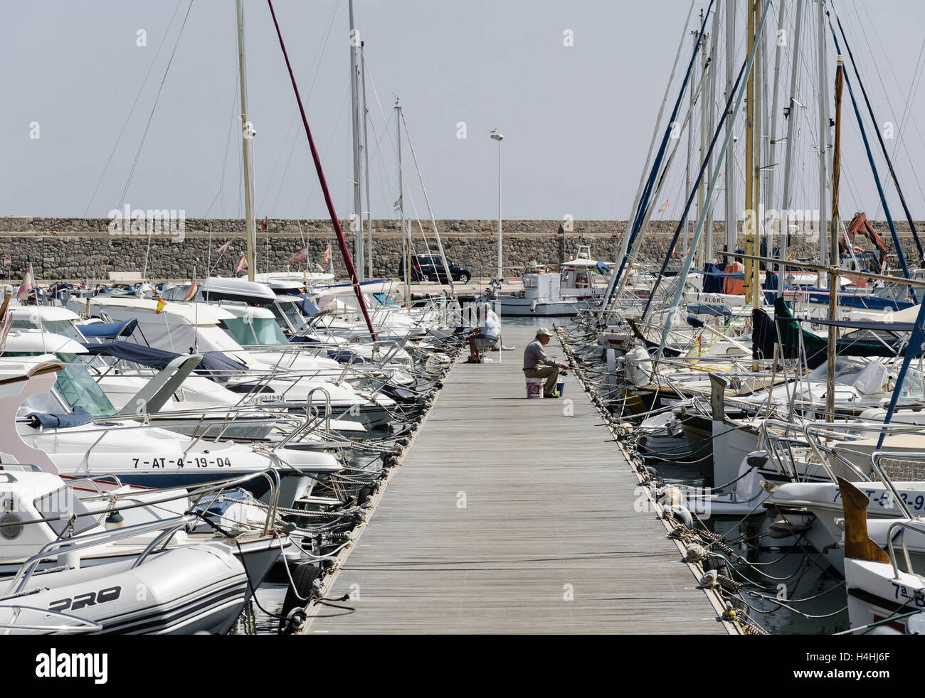 A pier view in Altea port, Alicante north, Spain Stock Photo - Alamy