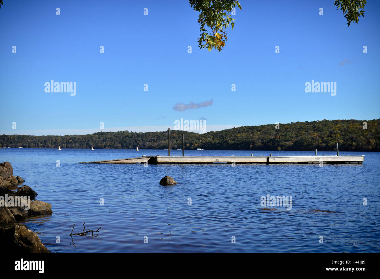 Dock in the River Stock Photo - Alamy