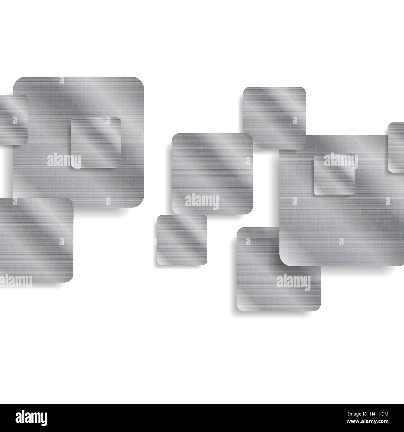 Abstract tech background with metallic squares. Vector graphic silver ...