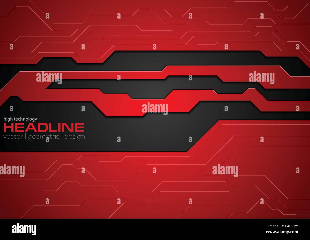 Red and black contrast tech corporate background. Vector corporate ...