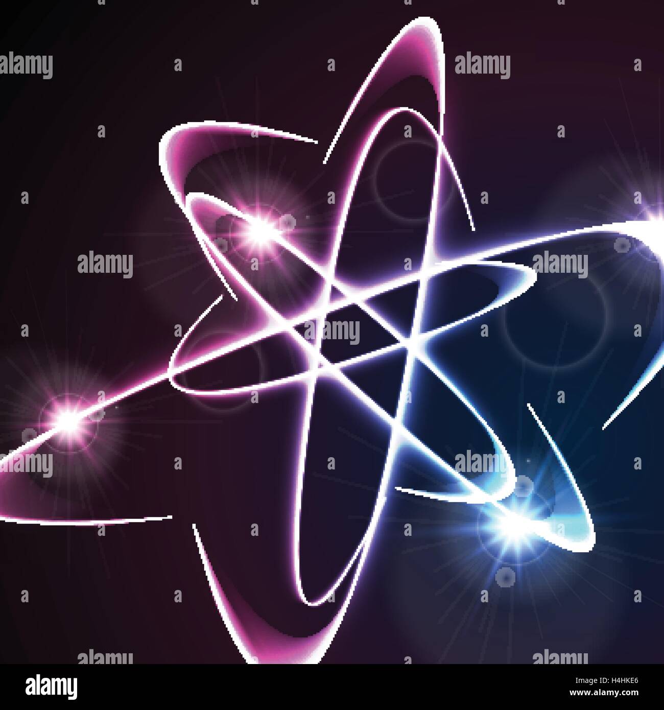 Glow flash neon trace shape background. Vector design illustration ...