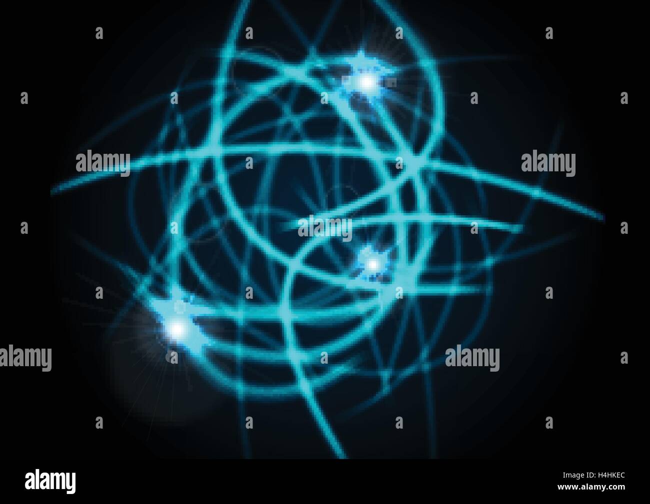 Turquoise glowing traces abstract background. Vector design ...