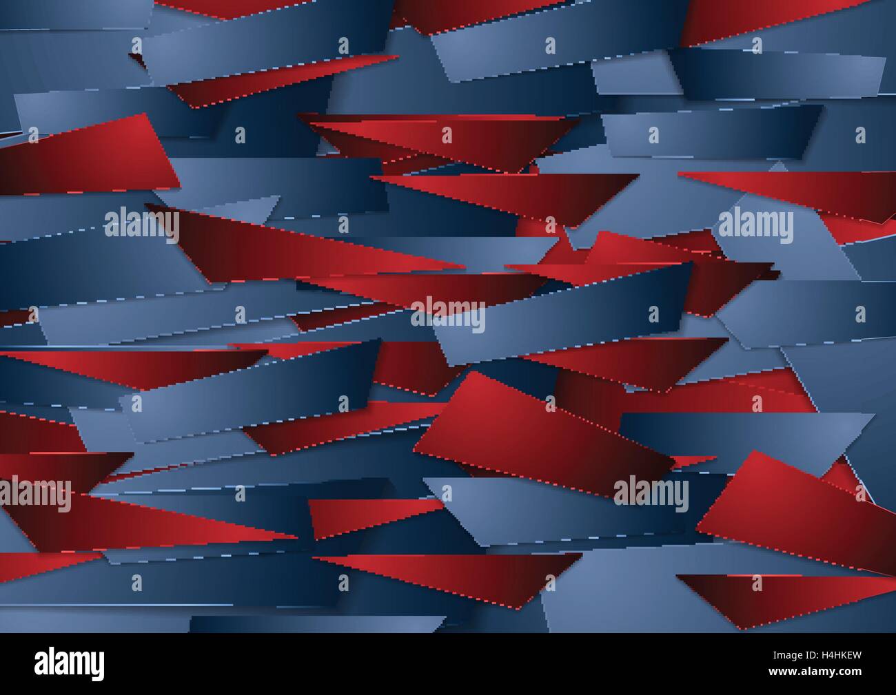Blue and red tech geometric shapes background. Vector illustration ...
