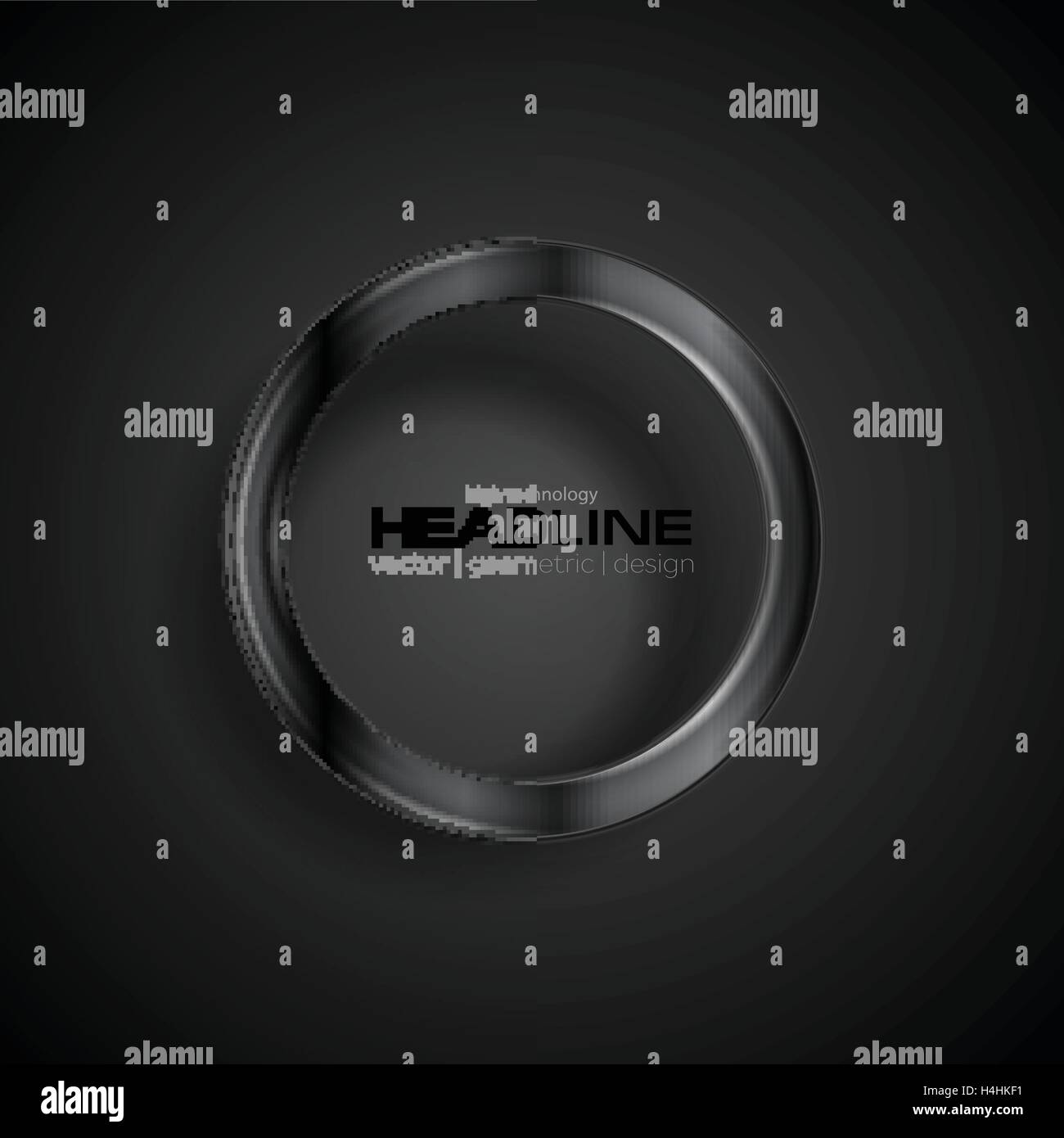 Black abstract glossy ring design. Vector background Stock Vector Image ...