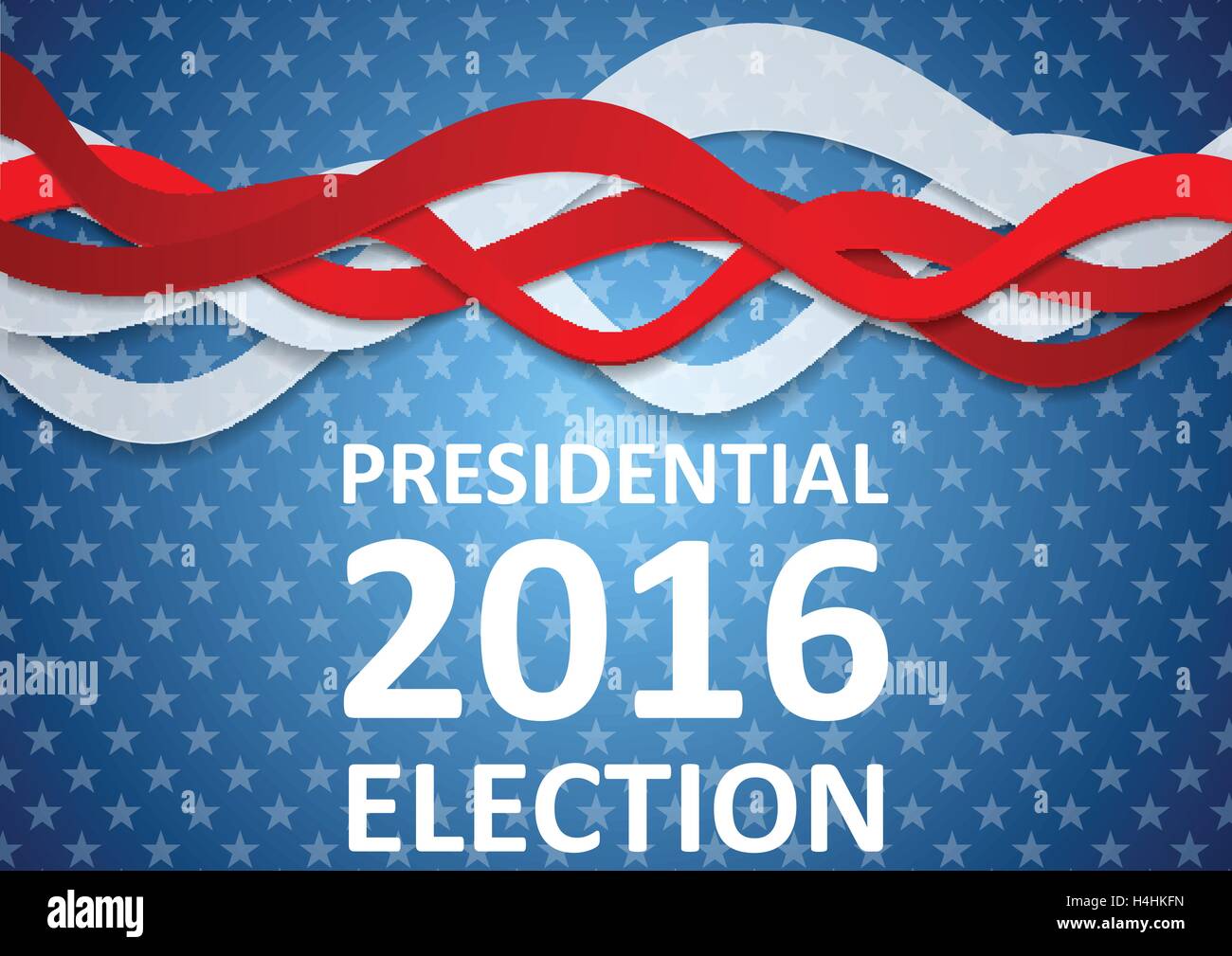 USA Presidential Election 2016 wavy flyer template. Vector background ...
