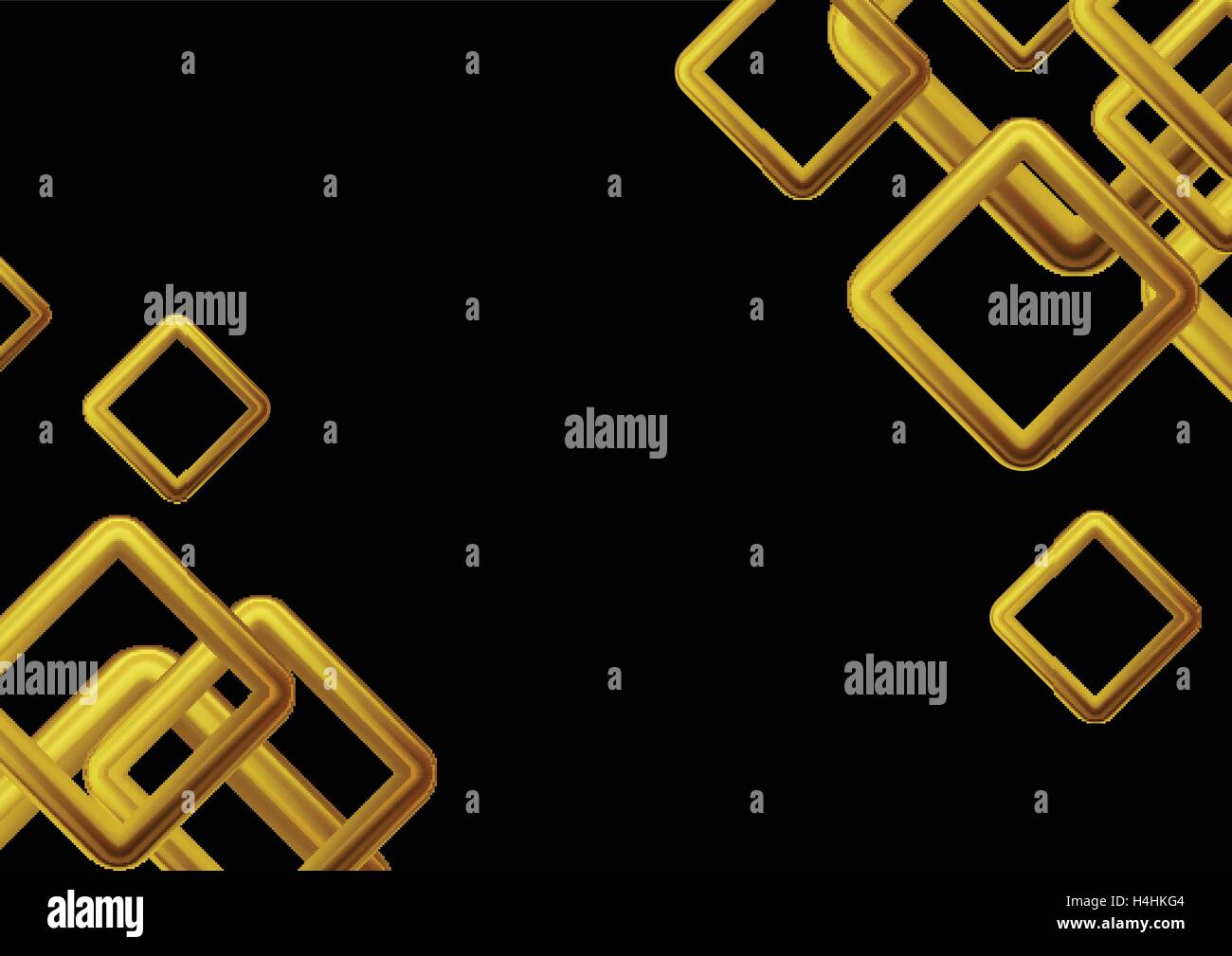 Golden squares on black background. Vector design Stock Vector Image ...