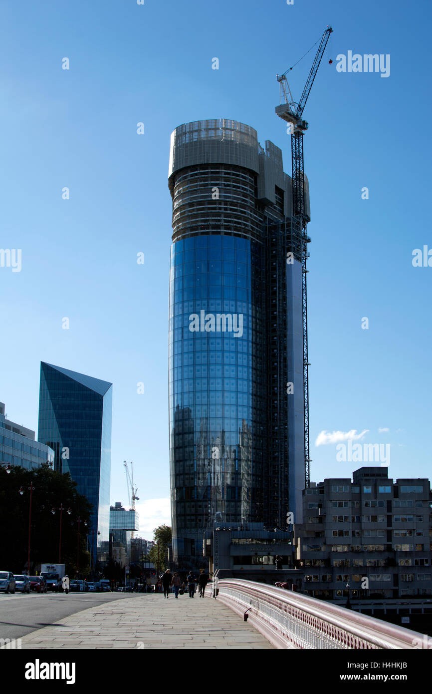 One Blackfriars building under construction seen from Blackfriars ...
