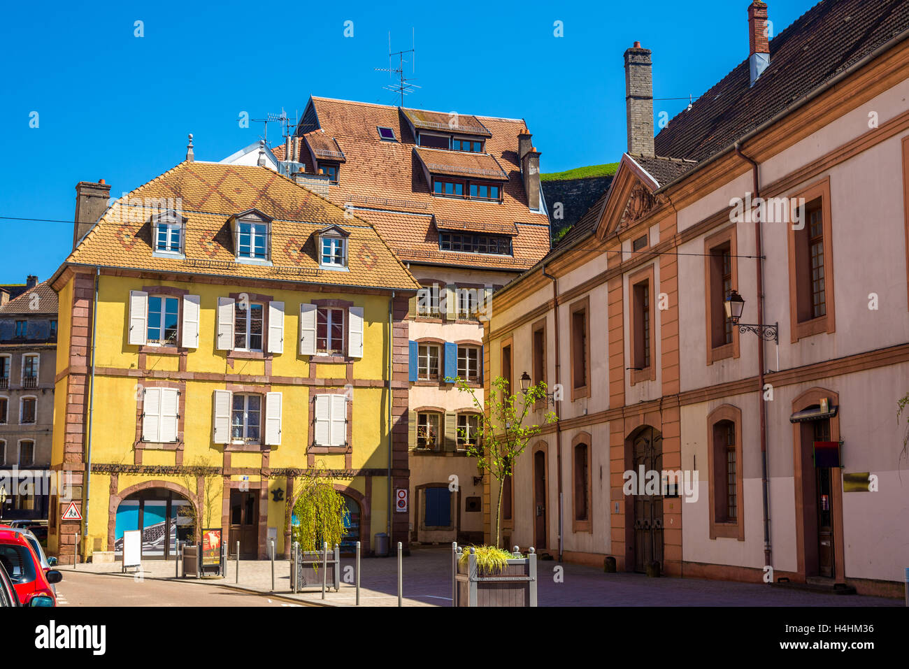 Buildings in the historic centre of Belfort, France Stock Photo - Alamy