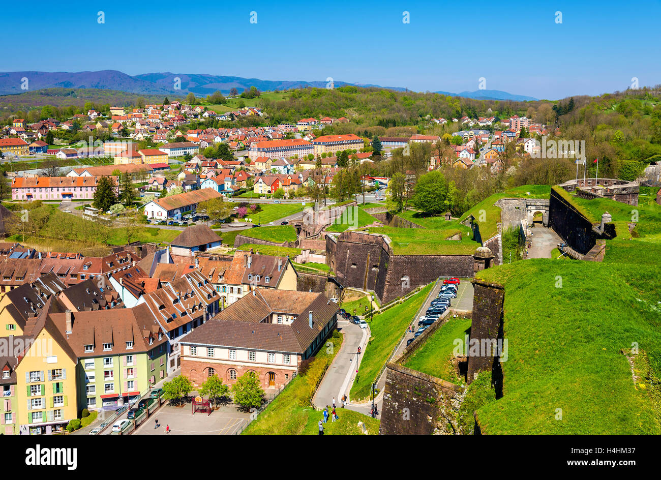 View of Belfort from the fortress - France Stock Photo - Alamy