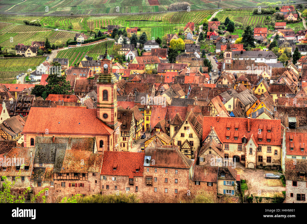 Aerial view colmar town alsace hi-res stock photography and images - Alamy
