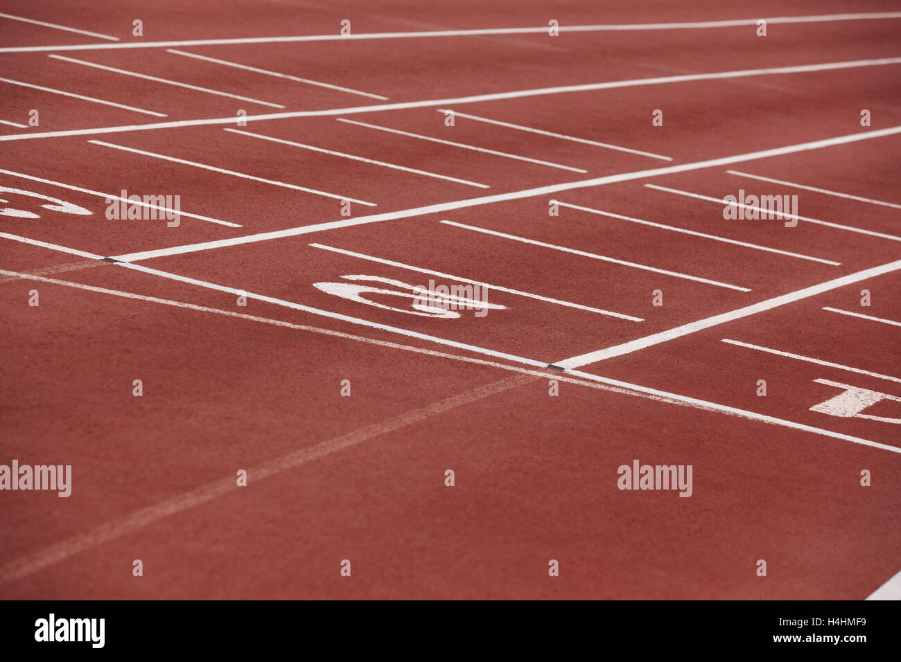Running track lane numbers hi-res stock photography and images - Alamy